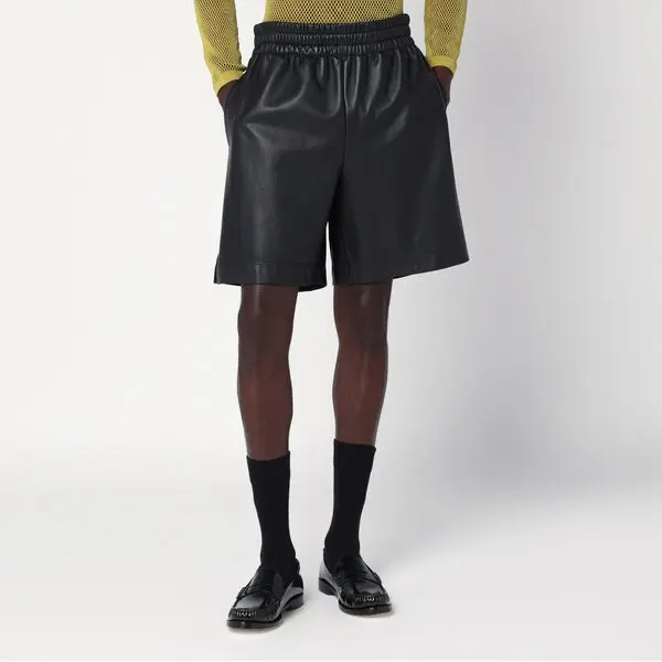 Gucci Leather Bermuda Shorts - Black