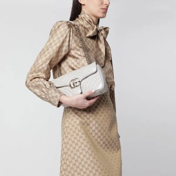 Gucci Gg Marmont Medium Shoulder Bag - Grey