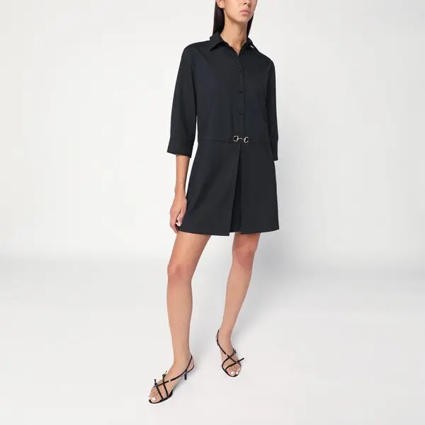 Gucci Wool Shirt Dress With Button Detail
