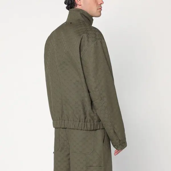Gucci Forest Gg Fabric Bomber Jacket