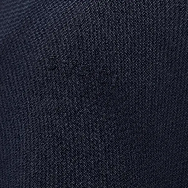 Gucci Navy Technical Jersey Zip Collar Sweatshirt
