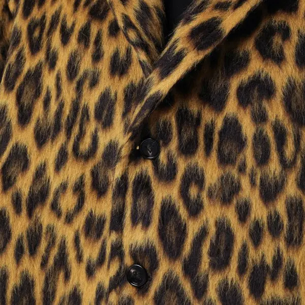 Bottega Veneta Single-breasted Leopard-print Wool Blend Coat
