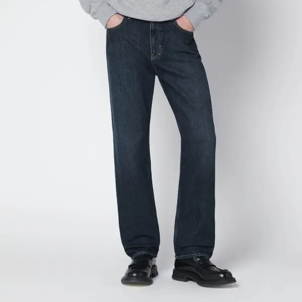 Gucci Blue Délavé Slim-fit Jeans - White