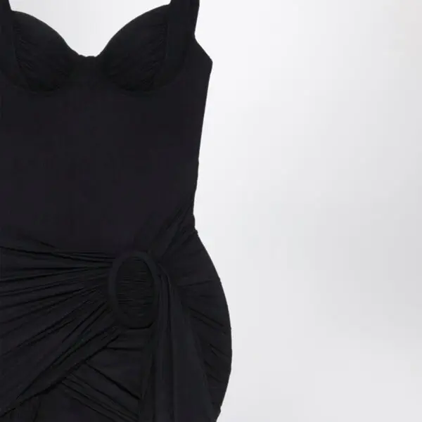 Balenciaga Matte Jersey Draped Mini Dress