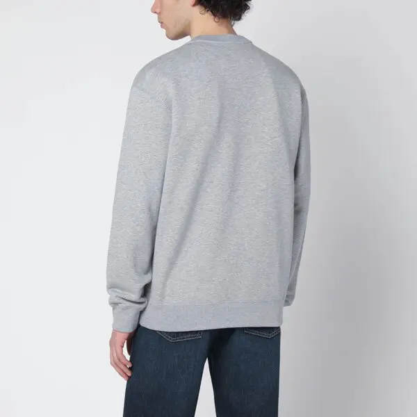 Gucci Mélange Brushed Cotton Jersey Sweatshirt With Logo Print And Web Stripe