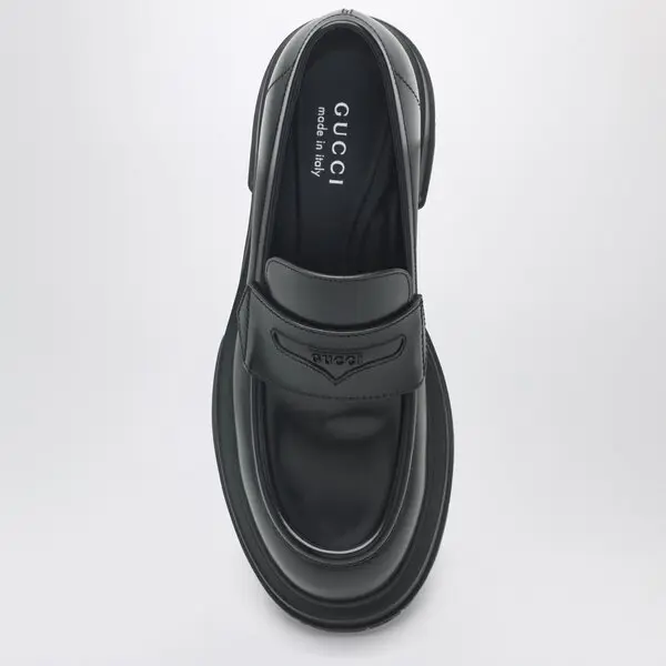 Gucci Leather Loafers With Logo Detail