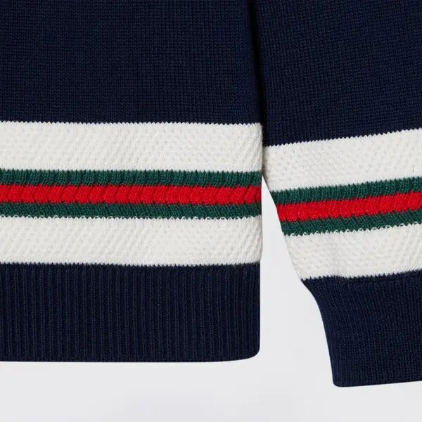 Gucci V-neck Cardigan With Web Detail