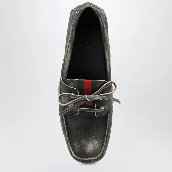 Gucci Leather Boat Shoes