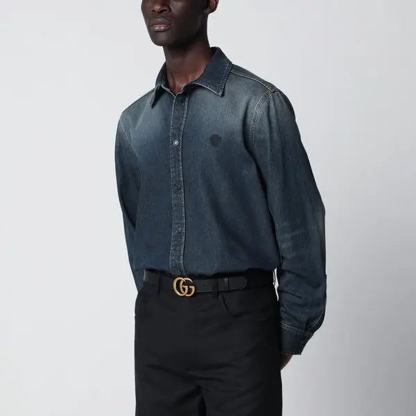 Gucci Denim Shirt With Washed Effect
