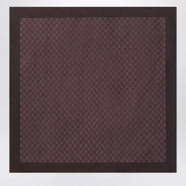 Gucci Printed Silk Twill Carré With Gg Print