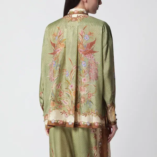 Zimmermann Indra Floral Print Silk Shirt - Multicolor