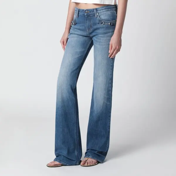 Gucci Low-rise Flare Jeans With Horsebit Detail
