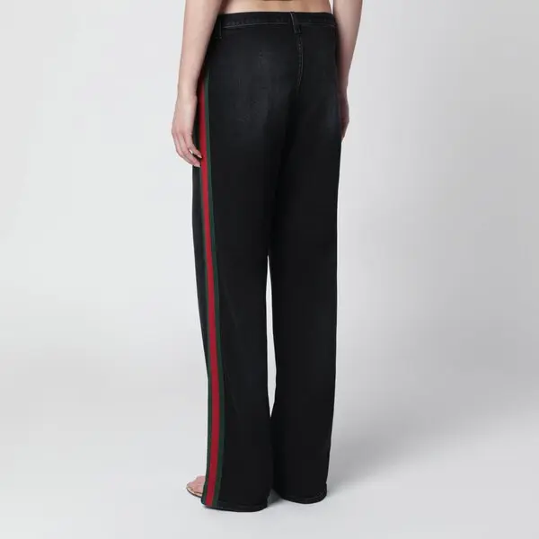 Gucci Straight-leg Stretch Cotton Denim Jeans With Web Detail