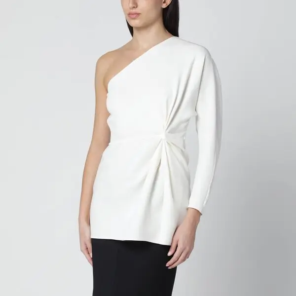 Valentino Garavani One-shoulder Couture Cady Top - White
