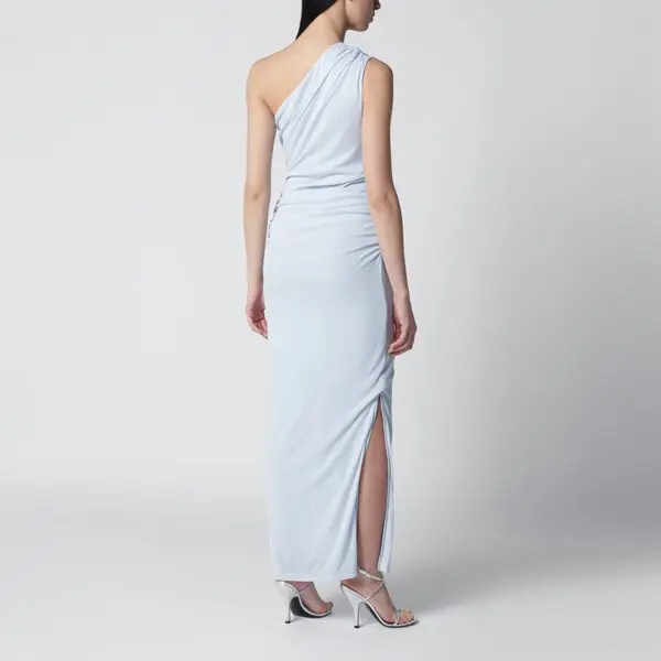 ROTATE BY BIRGER CHRISTENSEN One-shoulder Draped Maxi Dress - Light Blue