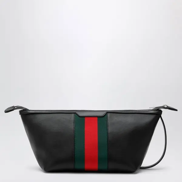 Gucci Calfskin Toiletry Case With Web Stripe