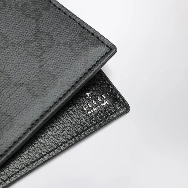 Gucci Essence Classic Bifold Wallet In Gg Canvas - Black