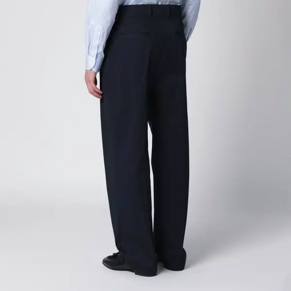 Valentino Garavani Navy Cotton Tailored Trousers