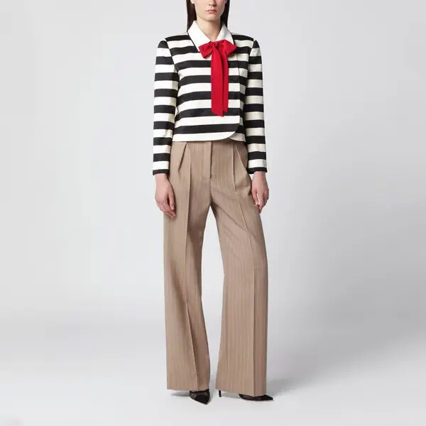 Valentino Garavani Pinstriped Wool Trousers