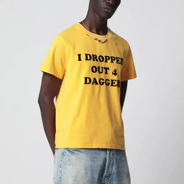 DAGGER Distressed I Dropped Out For T-shirt