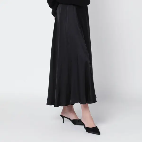 ANINE BING Christina Silk-blend Midi Skirt
