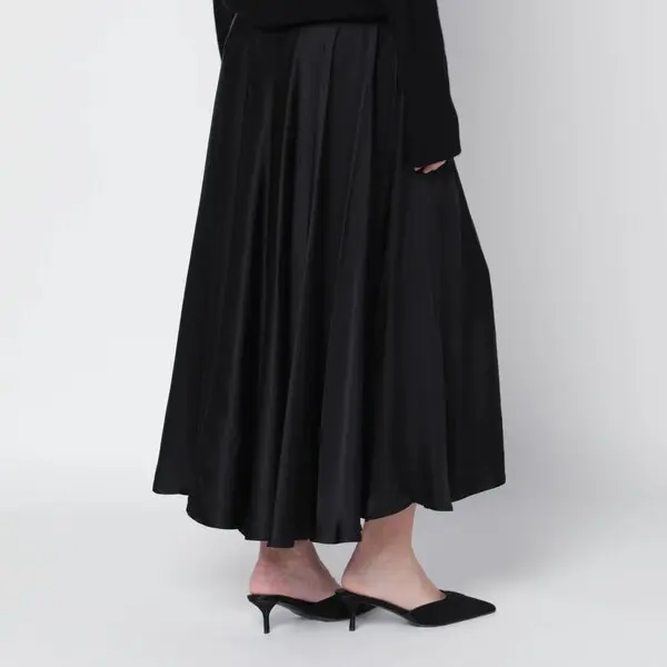 ANINE BING Christina Silk-blend Midi Skirt