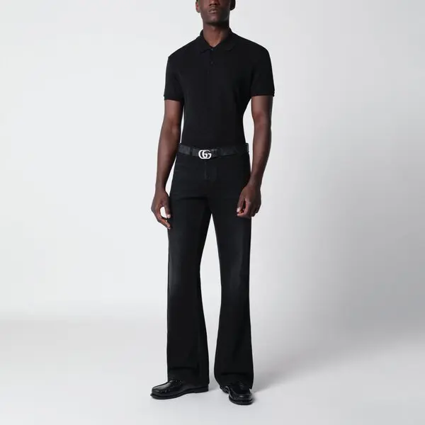 Gucci Gg Jacquard Technical Jersey Polo Shirt