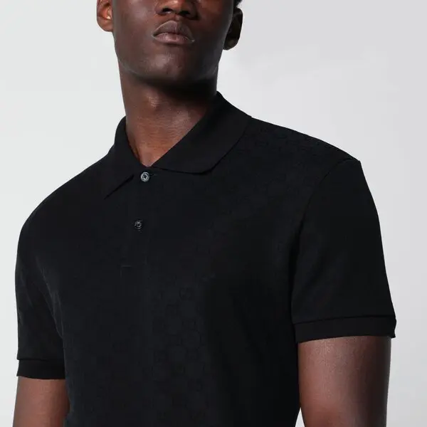 Gucci Gg Jacquard Technical Jersey Polo Shirt