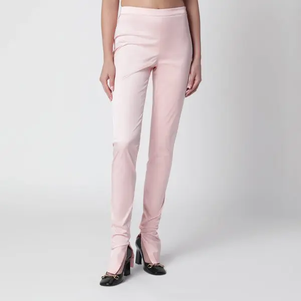 Gucci Stretch Silk Faille Leggings - Pink