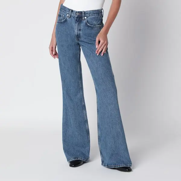 ANINE BING Wyatt Flared Jeans In Freshwater Wash - Blue