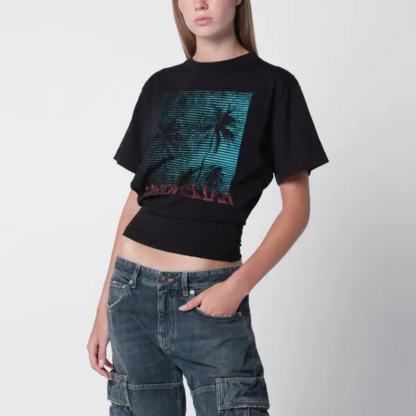 Balenciaga Cropped Logo T-shirt