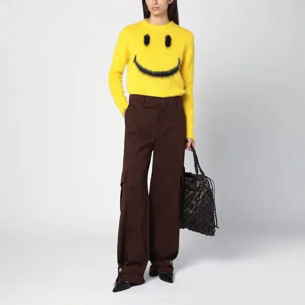 Moschino Wide Cargo Trousers - Brown