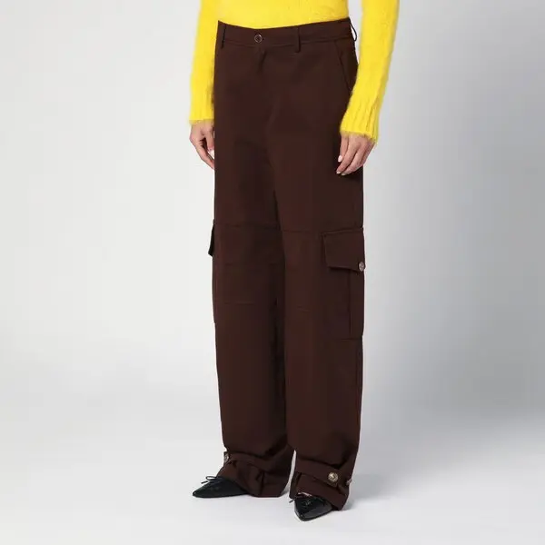 Moschino Wide Cargo Trousers - Brown