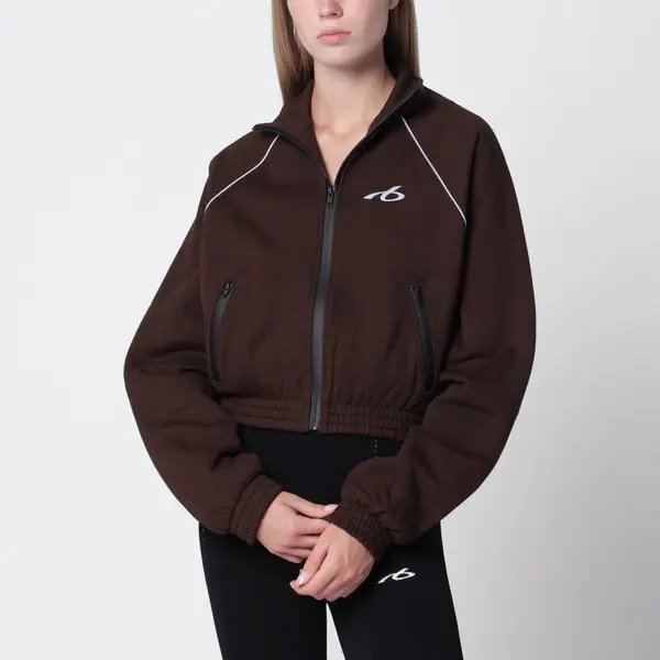 Balenciaga Mocha Dry Fleece Techwear Track Jacket - Brown