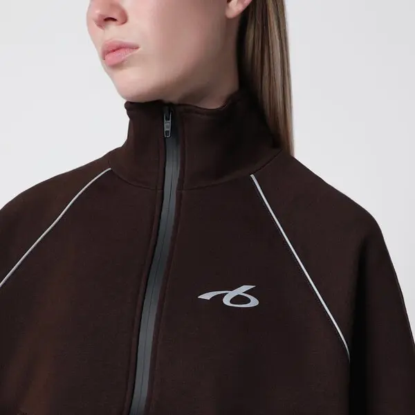 Balenciaga Mocha Dry Fleece Techwear Track Jacket