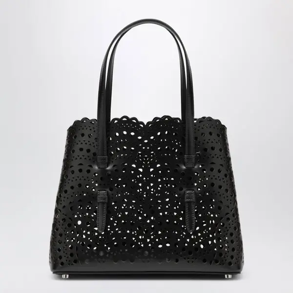 Alaïa Mina 25 Leather Tote Bag - Black