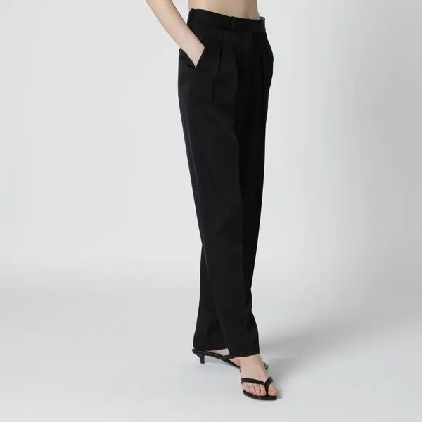 Loulou De Saison Viscose And Wool Blend Tailored Trousers