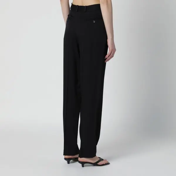 Loulou De Saison Viscose And Wool Blend Tailored Trousers