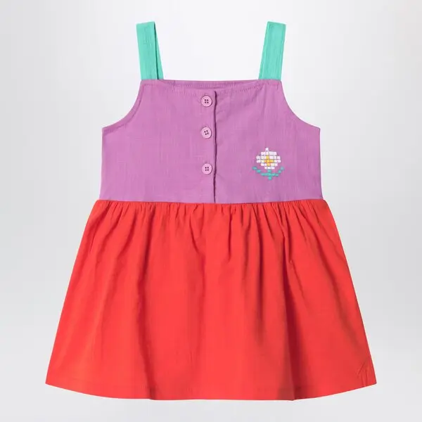 BOBO CHOSES Color-block Floral Embroidered Dress - Multicolor