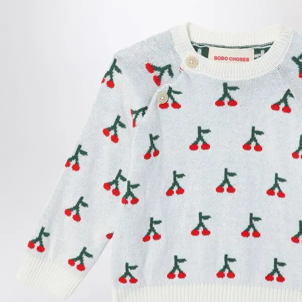 BOBO CHOSES Cherry Jacquard Embroidery Three-piece Set In Cotton Blend