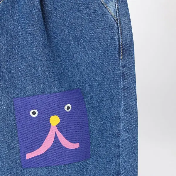 BOBO CHOSES Embroidered Organic Cotton Denim Jeans