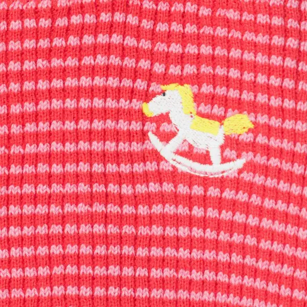 BOBO CHOSES Footed Leggings With Rocking Horse Embroidery