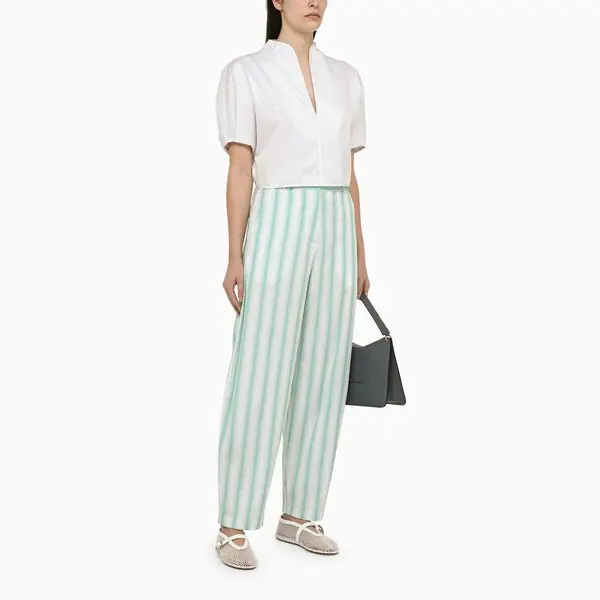 MARGAUX LONNBERG Beatty Striped Cotton Trousers
