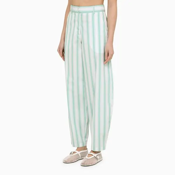MARGAUX LONNBERG Beatty Striped Cotton Trousers