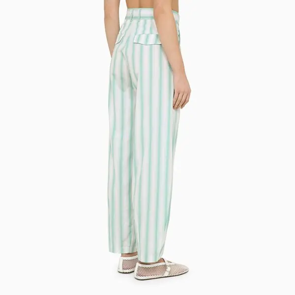 MARGAUX LONNBERG Beatty Striped Cotton Trousers