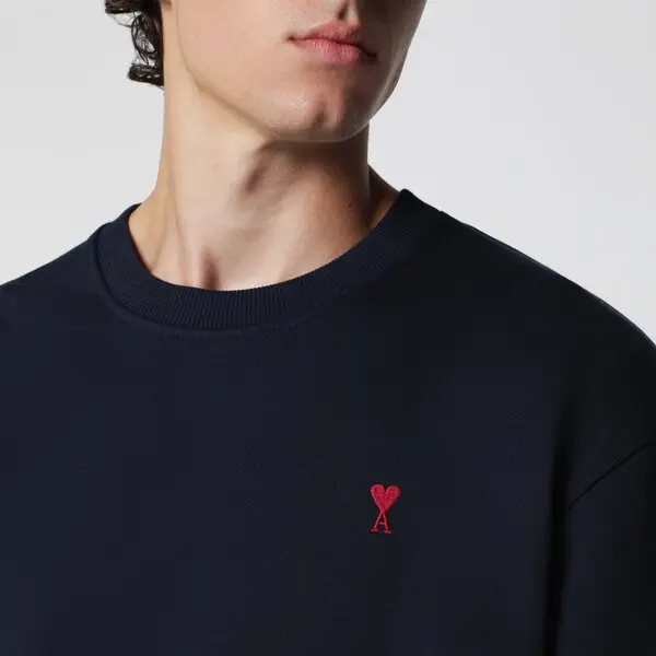 AMI Paris De Coeur Midnight Sweatshirt - Blue