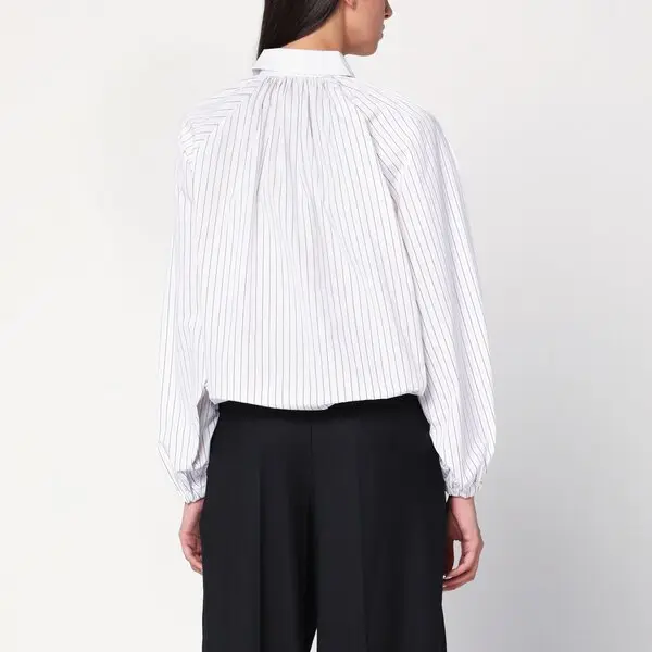 PATOU Striped Balloon-sleeve Shirt - White