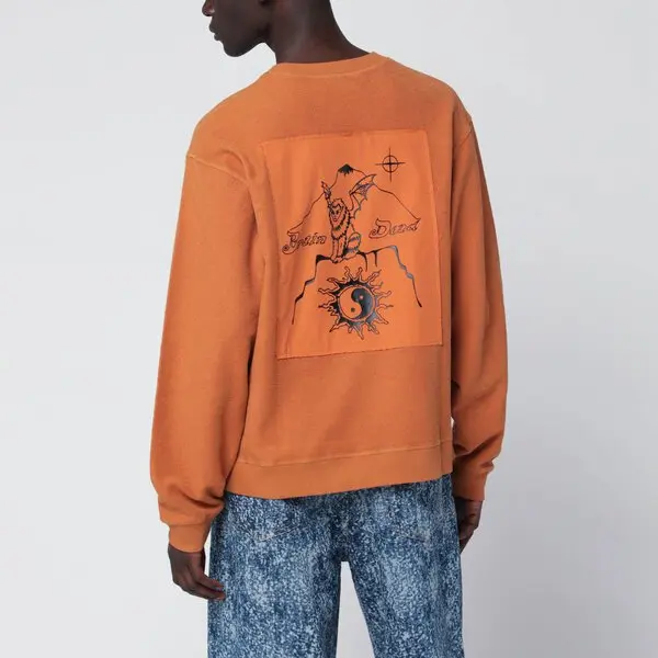 BRAIN DEAD Earth-tone Cotton Gargoyle Sweatshirt