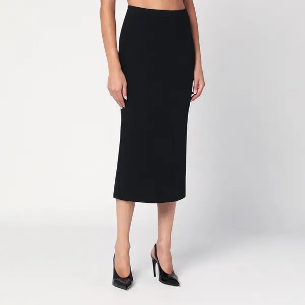 Givenchy Midi Skirt With Back Pleats - Black