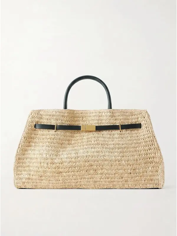 DEMELLIER Hudson Raffia Tote - Neutrals